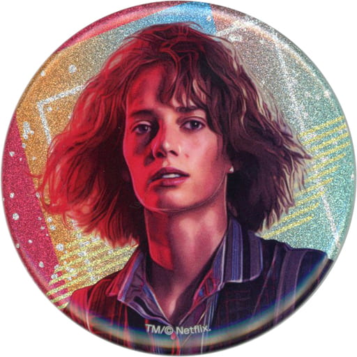 Badge Bins Robin Glitter metal badge A (background rainbow) "Stranger ...