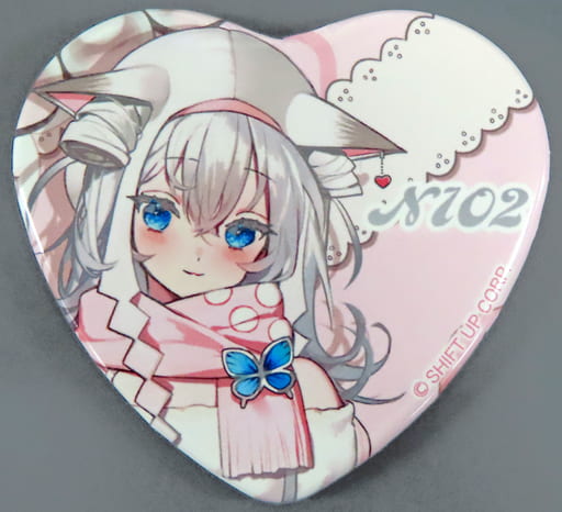N102 Heart-shaped metal badge Valentine ver. "Goddess of Victory ...