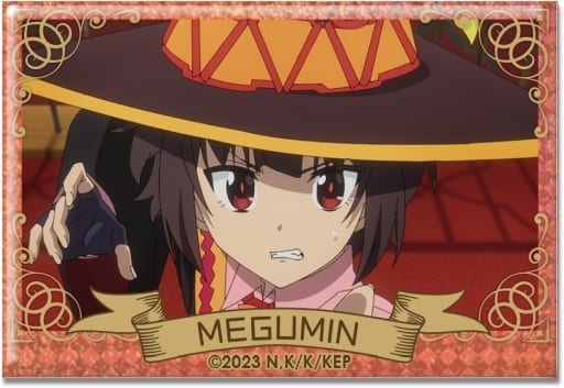 Badge Bins Design 06 (Megumin / F) Hologram metal badge "爆焔 for this ...