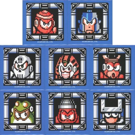 8-Type Set "MEGA MAN 3 5th Animate Only Shop! Trading Square metal ...