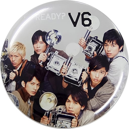 Badge Pins (Male) V6 Deka metal badge (Front Facing) 「 CD READY? 」 V6 ASIA TOUR 2010 in JAPAN ...