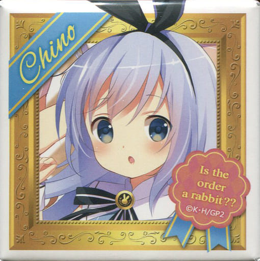 Badge Pins Chino "Is the Order a Rabbit?? Square metal badge ...