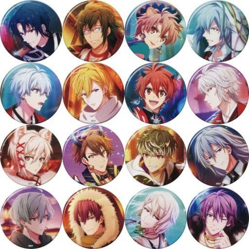 Badge Pins A set of 16 items, "Idolish7 Character Badge Collection 妖万 ...