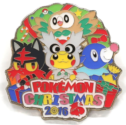Pikachu & Rowlet & Litten & Popplio Logo Pins Christmas 2016 「 Pocket ...