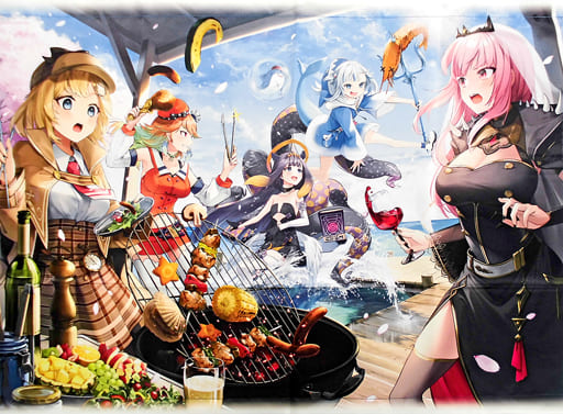 Hololive English Horizontal B2 Tapestry 「 virtual YouTuber hololive x Atre Akihabara hololive ...