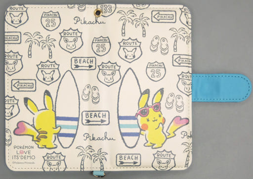 Pikachu (Blue x White) General-Purpose Smartphone Case (M size) "Pocket ...