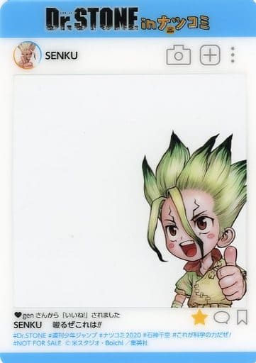 Character card Ishigami Senku SNS style premium Character Card "Dr ...