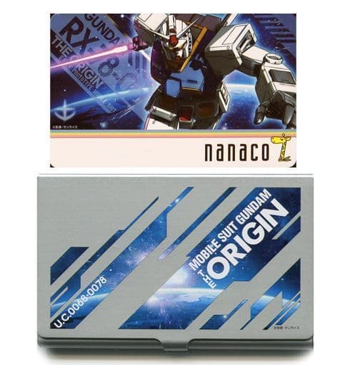 Character card Gundam (TYPE-B THE ORIGIN VER.) nanaco card (with card case) "Mobile Suit Gundam ...