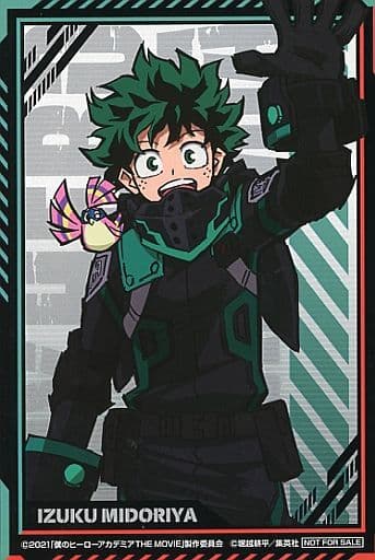 Izuku Midoriya & Pino special gift illustration card "MY HERO ACADEMIA ...