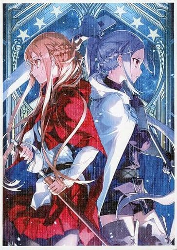 Character card Asna & Mito abec Draw Down B5 Canvas Illustration Card "Blu-ray/DVD Movie SWORD ...