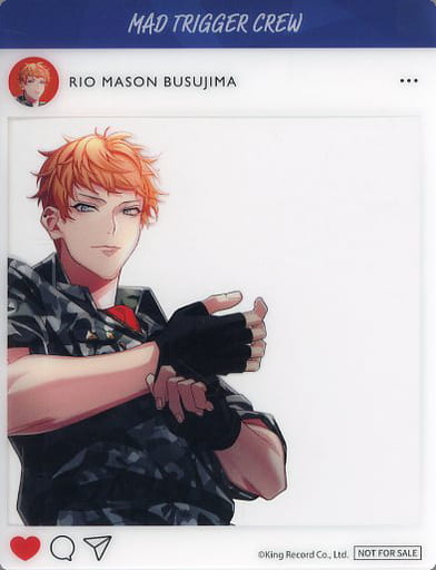 Character card Busujima Mason Riou SNS-style clear card "Hypnosis Mic ...