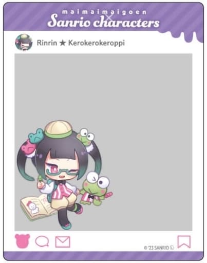 Rinrin x KEROKEROKEROPPI "Mai Mai Mai Goen Acrylic Card 02. Sanrio Character Cter ズコラボ (Mini ...