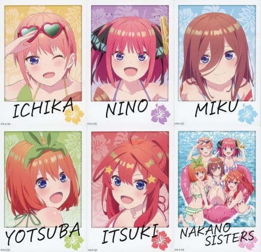 All 6 types set Original Cheki style card "The Quintessential ...