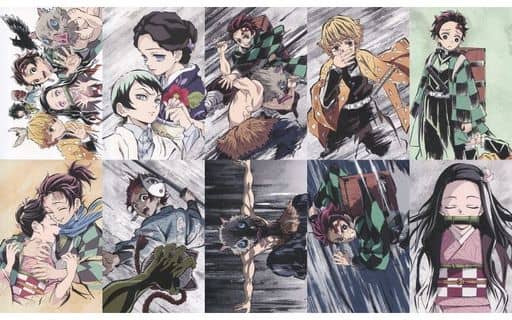 Set of 10 Intermission (Eye-Catch) Postcards 「 Demon Slayer: Kimetsu no ...