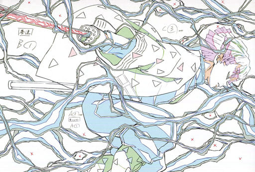 [A la carte] Agatsuma Zenitsu Genga Postcard 「 Gekiban Demon Slayer ...