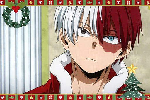 Postcard Shoto Todoroki Christmas style post card "MY HERO ACADEMIA ...