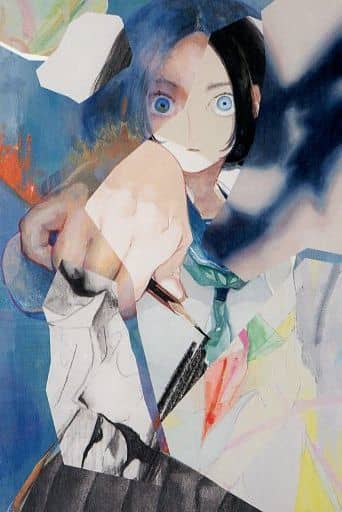 Mori Maru (Single Book Cover Collage) Postcard "Blue Period Exhibition ...