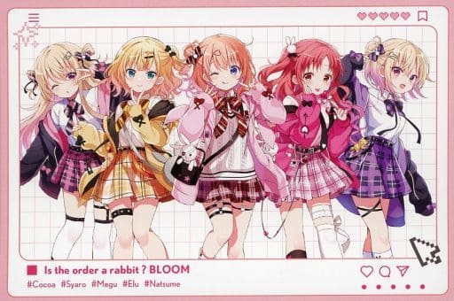 Postcard Gathering (pink) bonus postcard So cute girls "Is the Order a ...