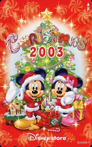 Anime and manga telephone cards Mickey Mouse / Minnie Mouse "CHRISTMAS ...