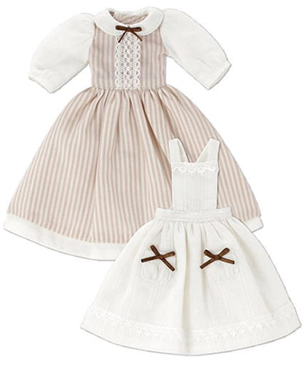Fluffy Apron One Piece Set for PNS (Brown Stripe) | Toy Hobby | Suruga ...