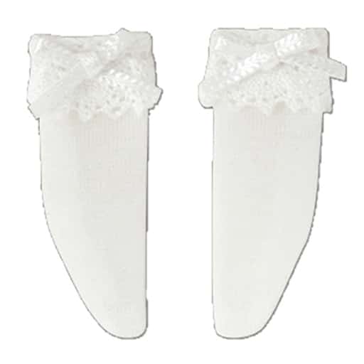 Lace & Ribbon Short Socks for PNS (White) | Toy Hobby | Suruga-ya.com
