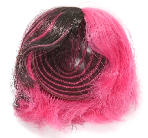 Punk Midi Wig (Pink x Black) "Forehead and Nikky" Koniki Yo Hinten ...