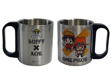 Mug / Teacup (Character Kuta) Luffy x Ace Stainless Mag 「 ONE PIECE x ...