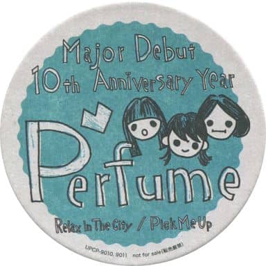 Perfume Major debut 10th anniversary special coaster "CD Relax In The ...