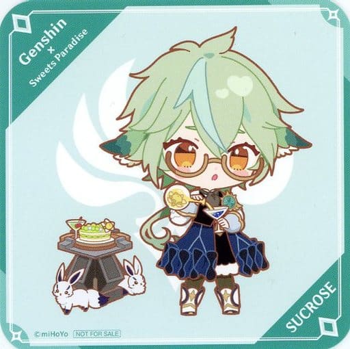Mug / Teacup Sucrose Chibi Character Coaster "Genshin ×SWEETS PARADISE ...