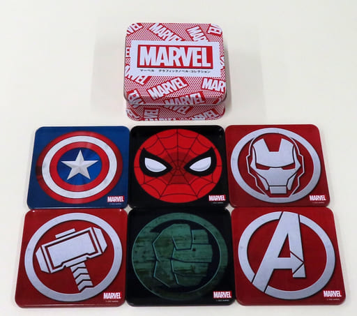 Marvel Design Coaster (6-Pack Set / Box Included) "MARVEL" Marvel ...