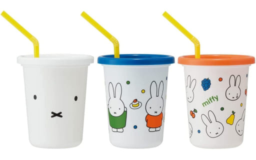 Miffy 21 3-Piece Tumbler Set with Straw 320 ml "Miffy" | Goods ...
