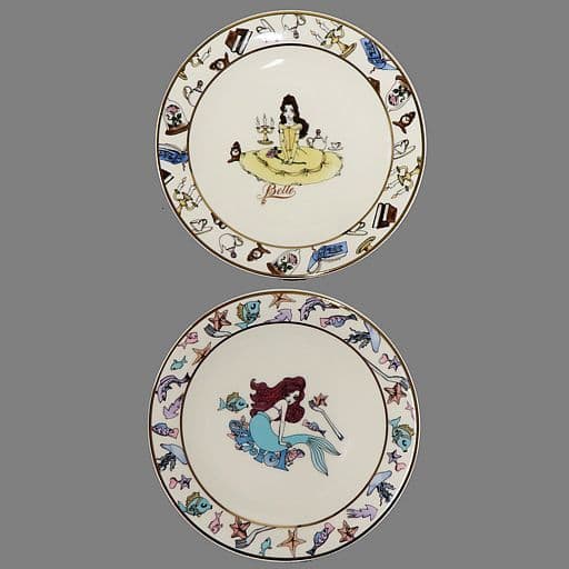 Plate and bowl Ariel & Bell Disney ARTIST COLLECTION by AQUIRAX UNO ...