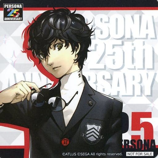 Main character (Persona 5) Coaster "Sega's Taiyaki x Persona 25 th ...