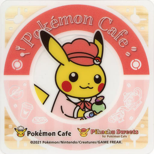 Pikachu (Waitress / Pink) Clear Coaster "Pocket Monsters Pokemon Cafe ...