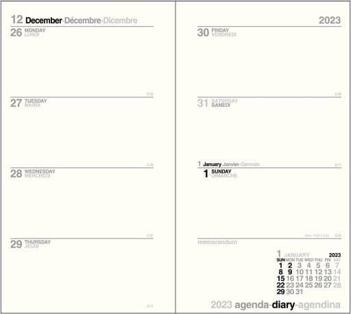 駿河屋 - バイブルレフィル ウィーク アイボリー2C DIARY（ノート／メモ）