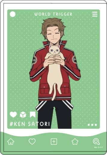 14. Ken Satori (cat ver. 2nd) Illustration Character Clear Case "WORLD ...