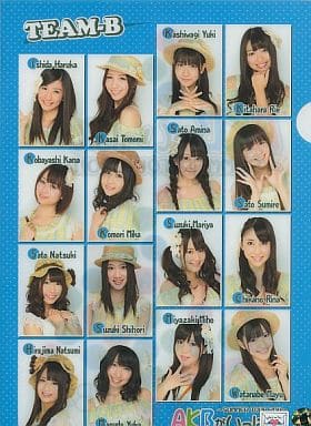 Clear File (Female idol) AKB48 Team B Clear File "Full of AKB48 ~ SUMMER TOUR 2011 ~" | Goods ...