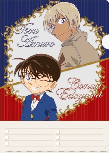 Clear file Conan & Amuro (Chic) Calligraphy plastic trasparent file ...