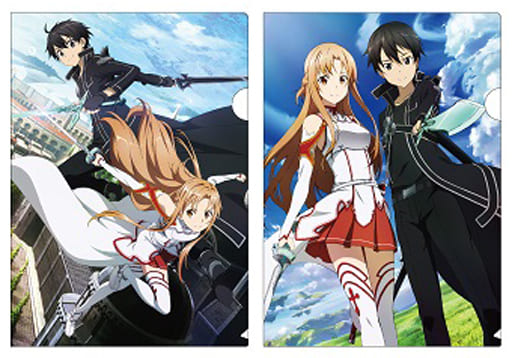 Clear file 01. Kirito & Asuna A4 Clear File Set (2 Sheets) 「 SWORD ART ...