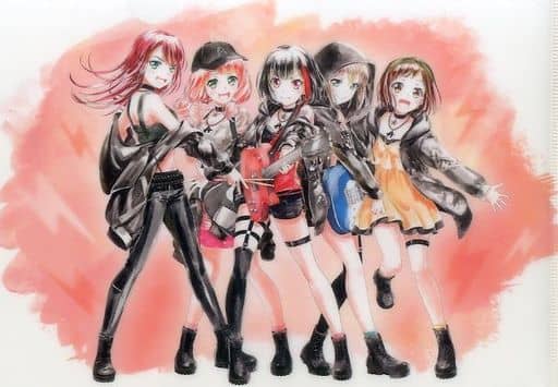Afterglow Ani-Art A4 clear file "BanG Dream! Girl's band party ...