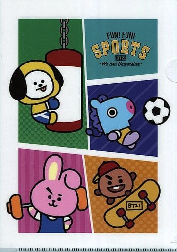 SHOOKY & MANG & CHIMMY & COOKY A5 Clear File FUN! FUN! SPORTS ver ...