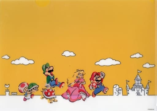 Clear file Gathering (Super Mario Family Life / A. Yellow) A4 plastic ...