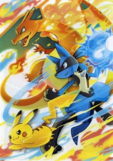 Pikachu & Charizard & Lucario A4 clear file battle start! "Pocket ...