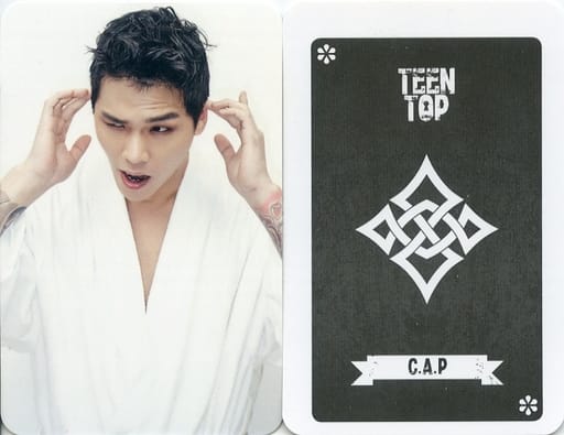 駿河屋 - TEEN TOP/C.A.P(キャップ)/裏面ダイヤのマーク/CD「RED POINT」(韓国盤)特典トレカ（男性コレクションカード）