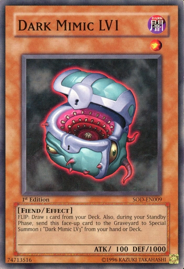 駿河屋 - SOD-EN009[N]：Dark Mimic LV1/暗黒のミミック LV1（遊戯王）