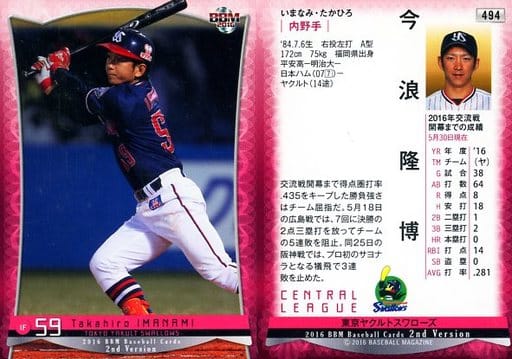 494 [regular card] : Takahiro Imanami | Toy Hobby | Suruga-ya.com