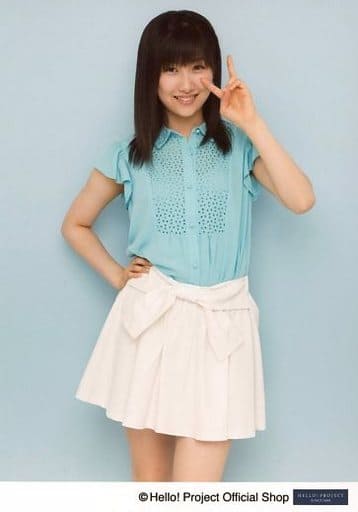 Morning Musume.' 16 / Yuki Sato / Above Knees, Light Blue Costume, Right Hand Waist, Left Hand ...