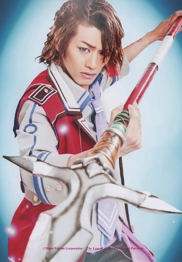 Takuya Kishimoto (Gaius Worsel) : Upper body, Costume : Red White, Double-Handed Spear, Body ...