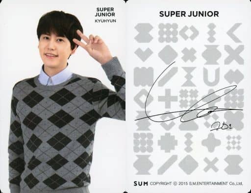 SUPER JUNIOR / KYUHYUN / Reverse side print with signature / SUM ...