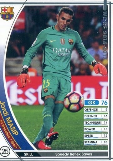 WCCF/GK / Regular Card / 2016-2017Ver. 3.0 A39 [regular card] : Jordi Masip | Toy Hobby | Suruga ...